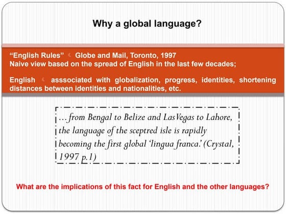 English as Global Language | PPT