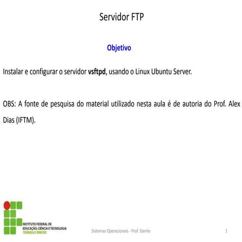 Configurando o ftp - ubuntu server | PDF