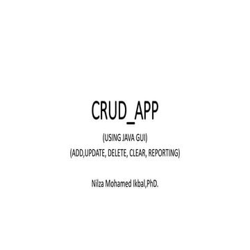Aula 1 Crud App In Java Using Netbeanspptx Download Gratuito 