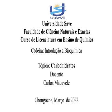 Aula 2. Estudo dos carbohidratos Quimica UNISAVE.pptx