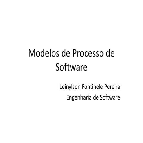 Aula 2 - Modelos de processos | PDF