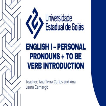 Personal PRONOUNS & VERB TO BE | PPT