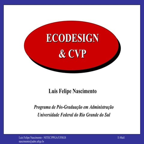 Aula 26 e 27 ecodesign e acv | PPT