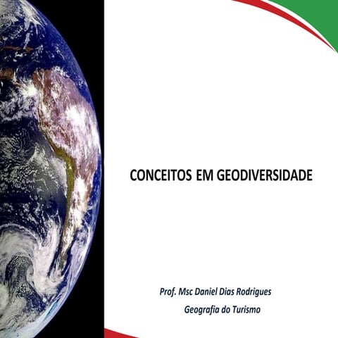 Aula expositiva sobre GEODIVERSIDADE E GEOTURISMO | PPTX