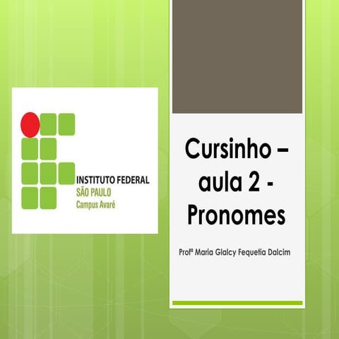 Aula2 cursinho | PPTX | Music | Entertainment