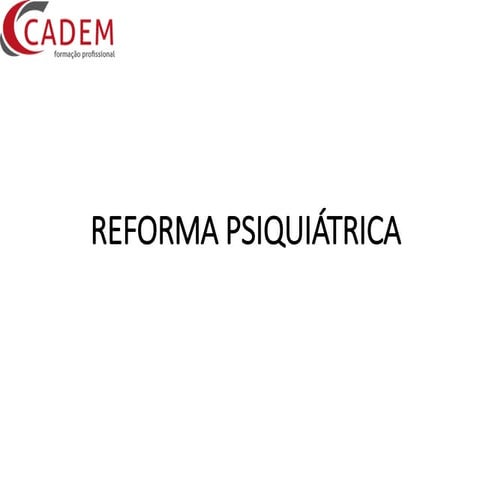 Reforma psiquiátrica na saúde hospitalar | PDF