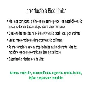 1ª Aula - Introdução à Bioquímica.ppt