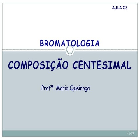 Aula 3 c. centesimal | PDF