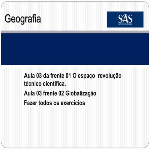Aula 3 médio sas | PPTX
