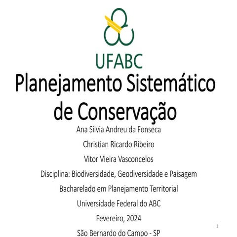 Planejamento Sistemático de Conservação - Prática com o Marxan | PDF