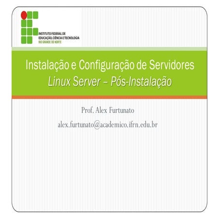 Aula 5 Linux Server Pos Instalacaopdf Download Gratuito 