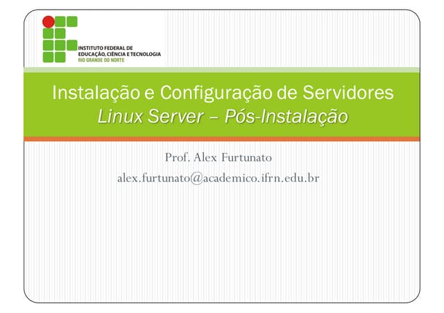 Aula 5 Linux Server Pos Instalacaopdf Download Gratuito