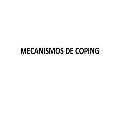 Aula 8 mecanismos de coping | PPT