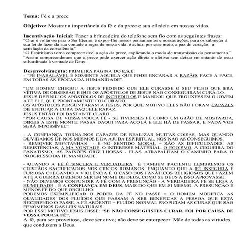 Aula Fé e a Prece | ODT