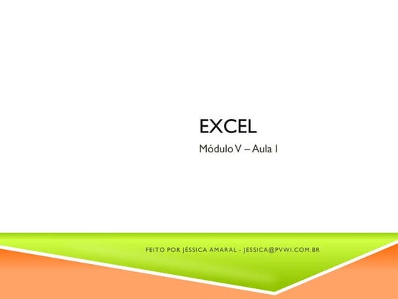 Aula 1 Excel básico | PPT