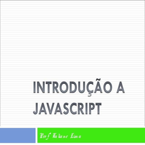 Aula Javascript Ppt