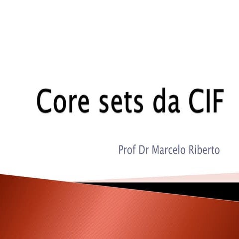 Core sets da CIF | PDF