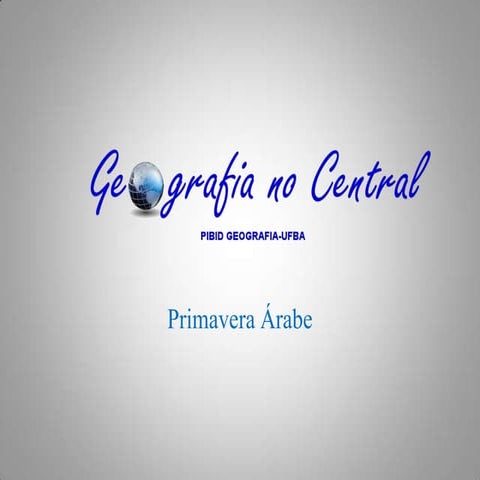 Aula sobre primavera arabe | PPTX