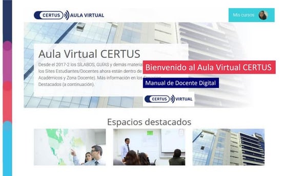 Aula Virtual CERTUS - Manual Docente - 1. Comunicaciones | PDF ...