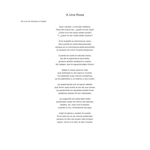 A una rosa | DOCX