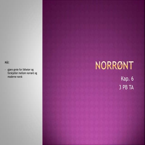 A Undervisning norrønt språk | PPTX