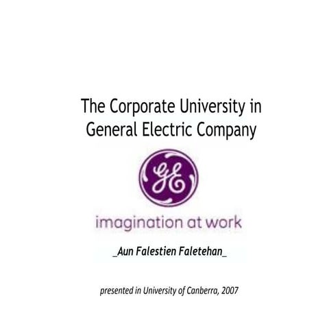 General Electric's Corporate University | PDF