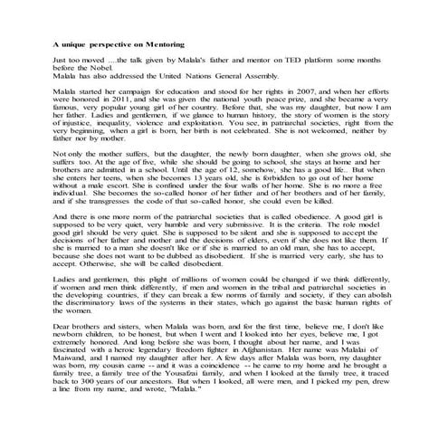 Malala Yousafzai speech at the UN | PDF