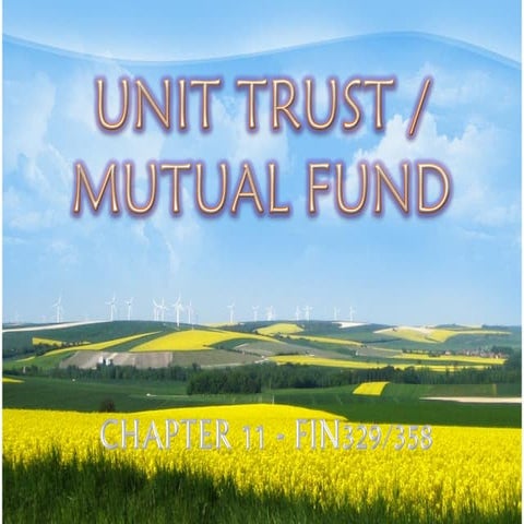 A unit trust investment follows these general steps Money you invest is ...