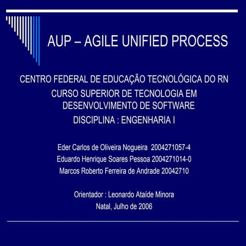 Rational Unified Process - RUP | PDF