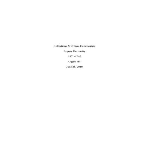 Capstone reflection paper | PDF