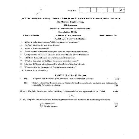 Anna University Question Paper for Bio-Medical Engineering.pdf