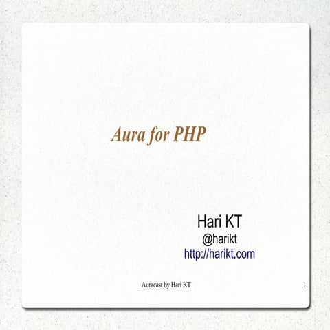 Web routing in PHP with Aura | PPT