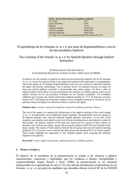 Aurora Galguera Gonzalez presentations