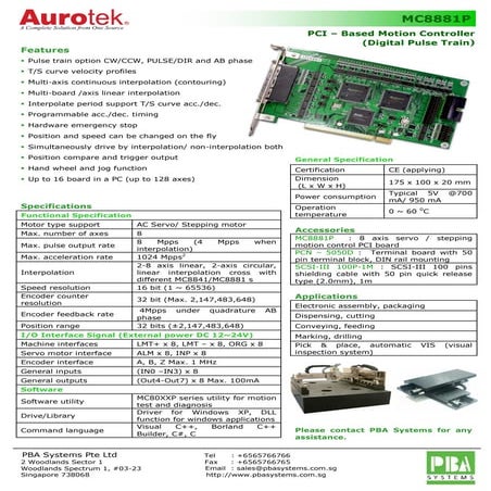 Aurotek Motion Control Cards | PDF