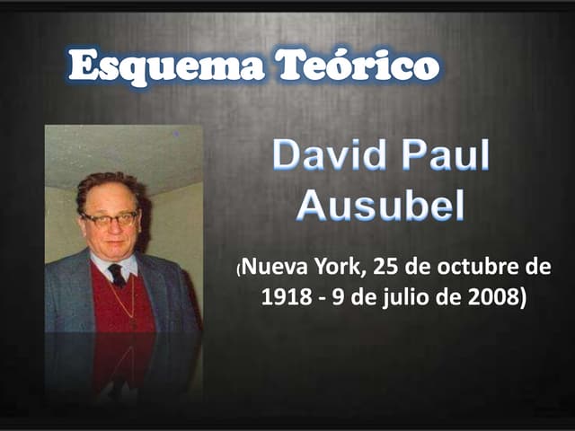 El aprendizaje significativo de david paul ausubel