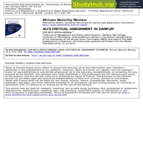 AU S CRITICAL ASSIGNMENT IN DARFUR 2010.pdf