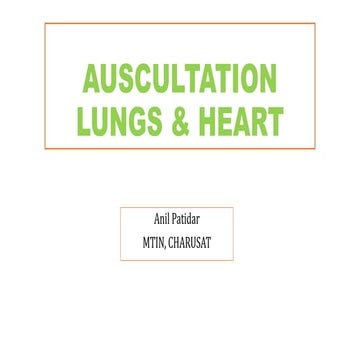 Auscultation of lungs and heart | PPTX