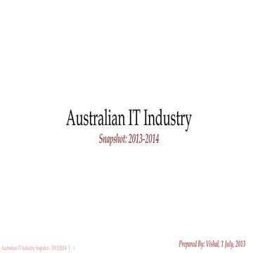 Australian IT Industry 2013 | PPT