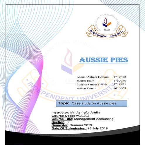 Aussie Pies - Case Study Assignment | PDF