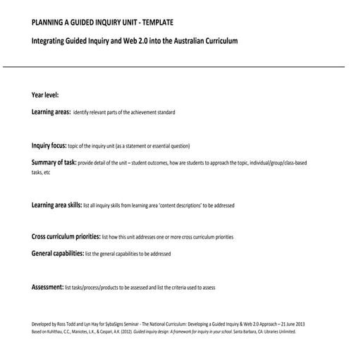 Guided Inquiry developments | PDF