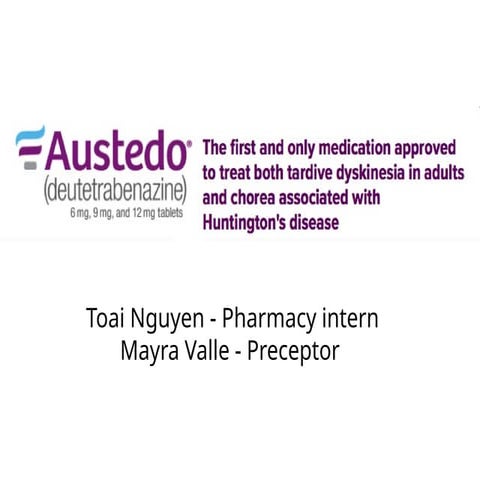 Austedo - The first and only medication approved to treat bothe tardive ...