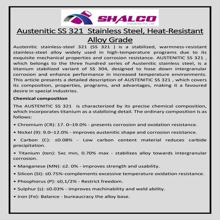 Austenitic SS 321 Stainless Steel, Heat-Resistant Alloy Grade.pdf