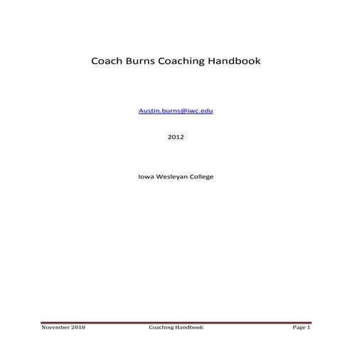 Austin Coaches Handbook (2) | DOCX | Soccer | Sports