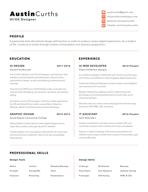 Manali Joshi UI Designer Resume | PDF