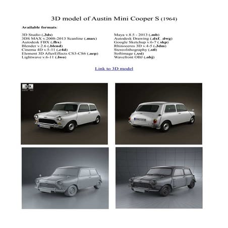 3D model of Austin mini cooper | DOC