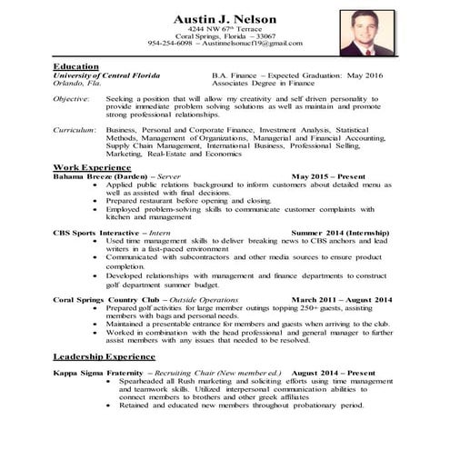 Austin nelson resume 2015 | DOCX