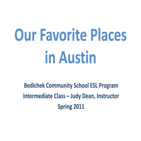 Austin Places | PPTX