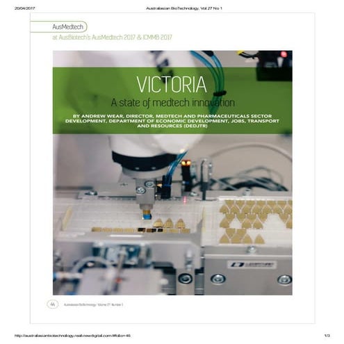 Victoria: A State of Medtech Innovation | PDF