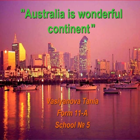 Australia country presentation introduction | PPTX