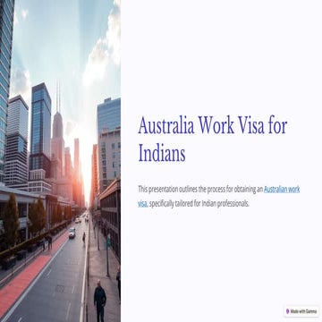 Complete Guide to Australia Work Visa for Indians – Eligibility ...